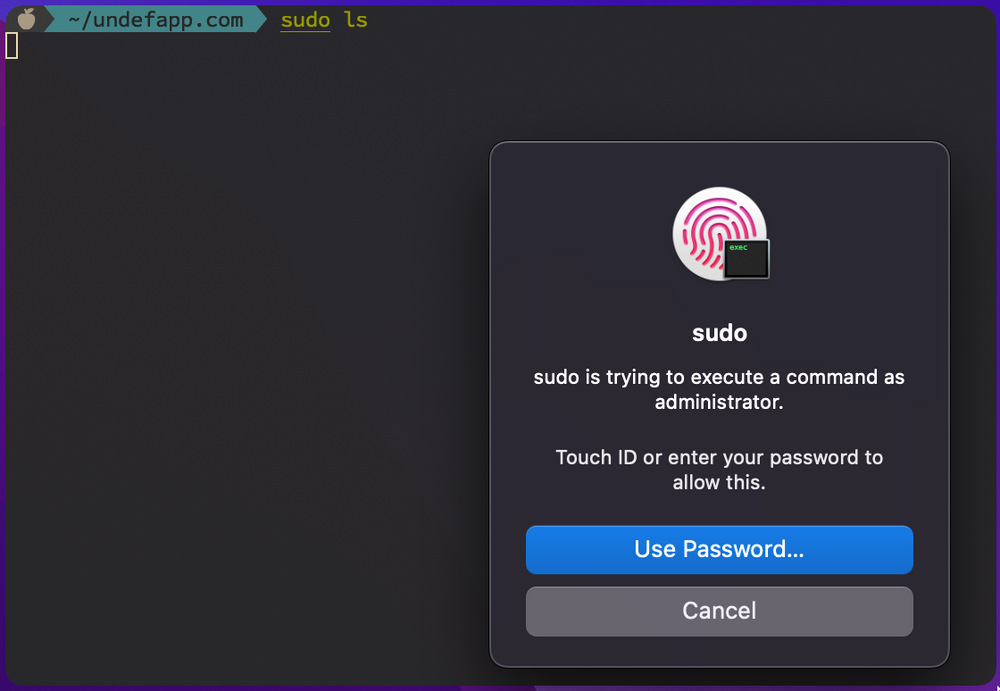 使用 TouchID 代替录入 sudo 密码 - macOS 软件小技巧